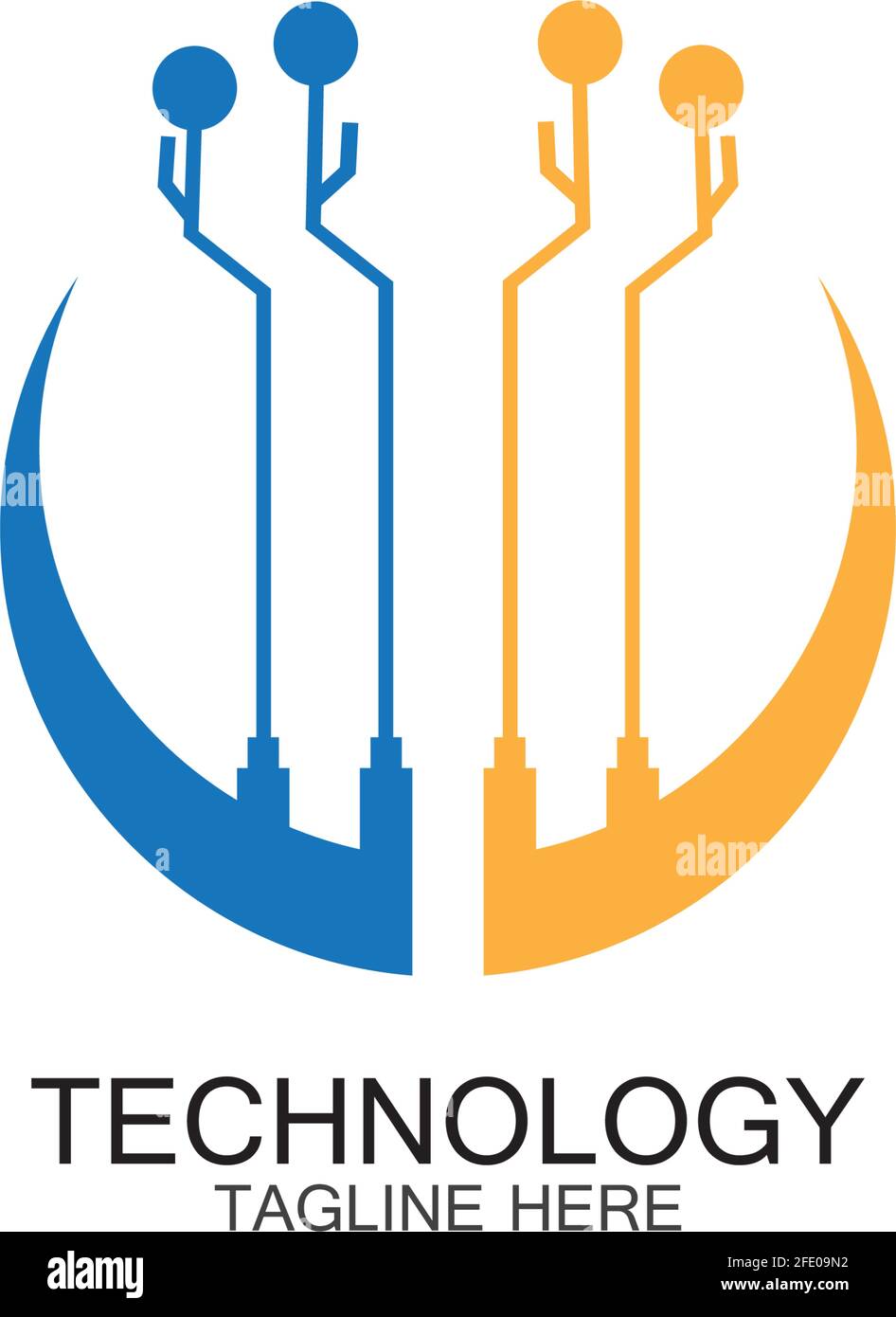circuit technology logo vector template-vector Stock Vector Image & Art ...