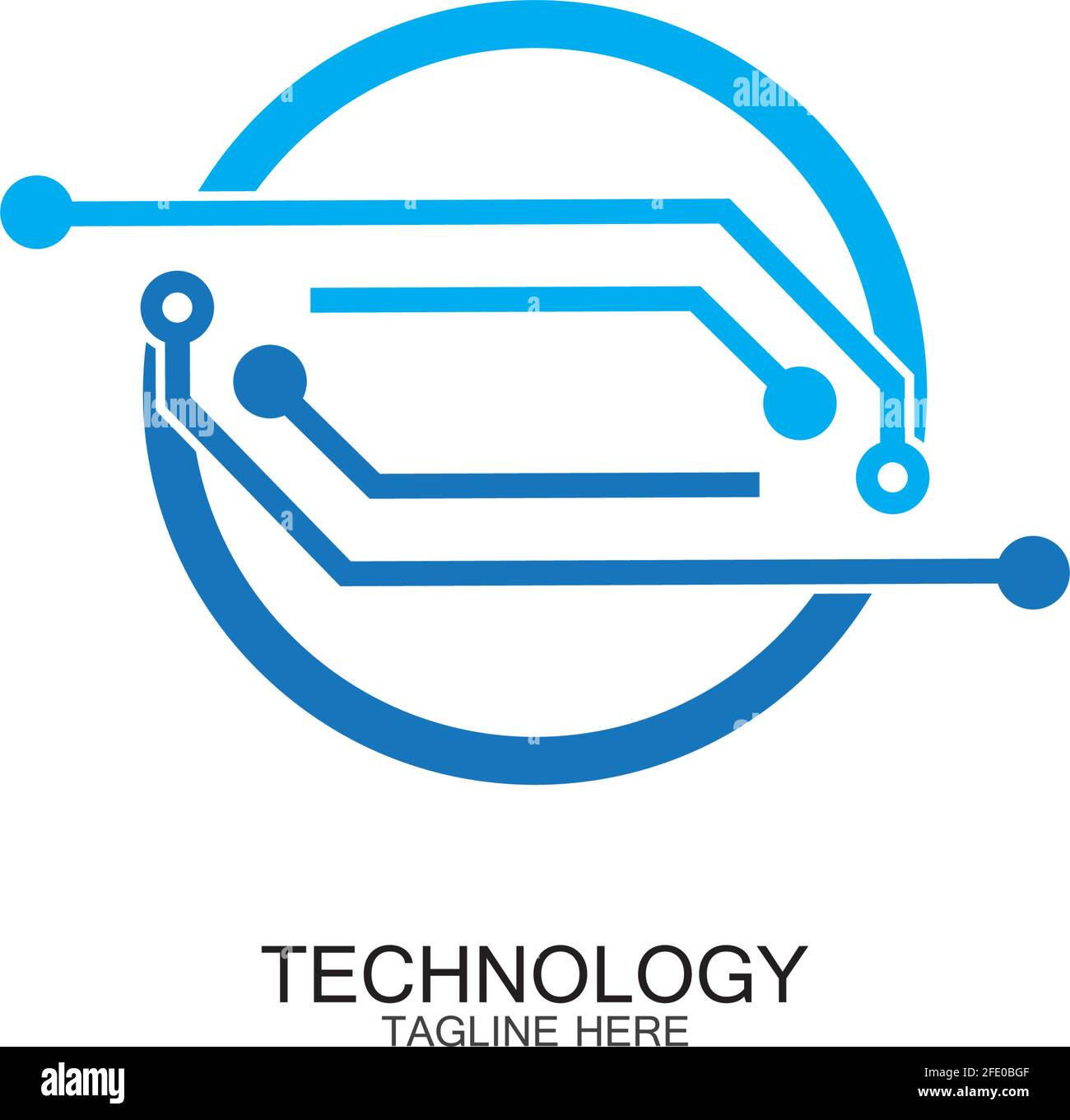 circuit technology logo vector template-vector Stock Vector Image & Art ...
