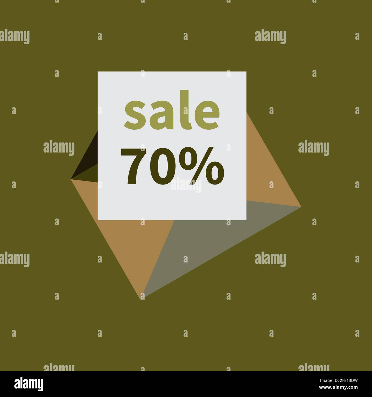 Colored open envelope. Newsletter to email contacts with discount offer ...