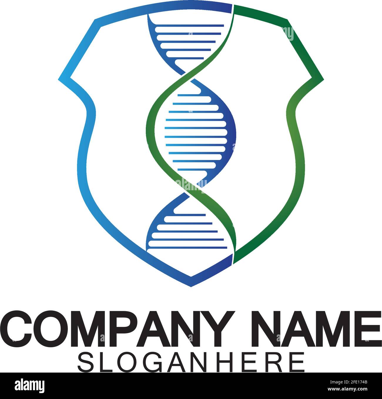 DNA shield logo icon design-vector Stock Vector Image & Art - Alamy
