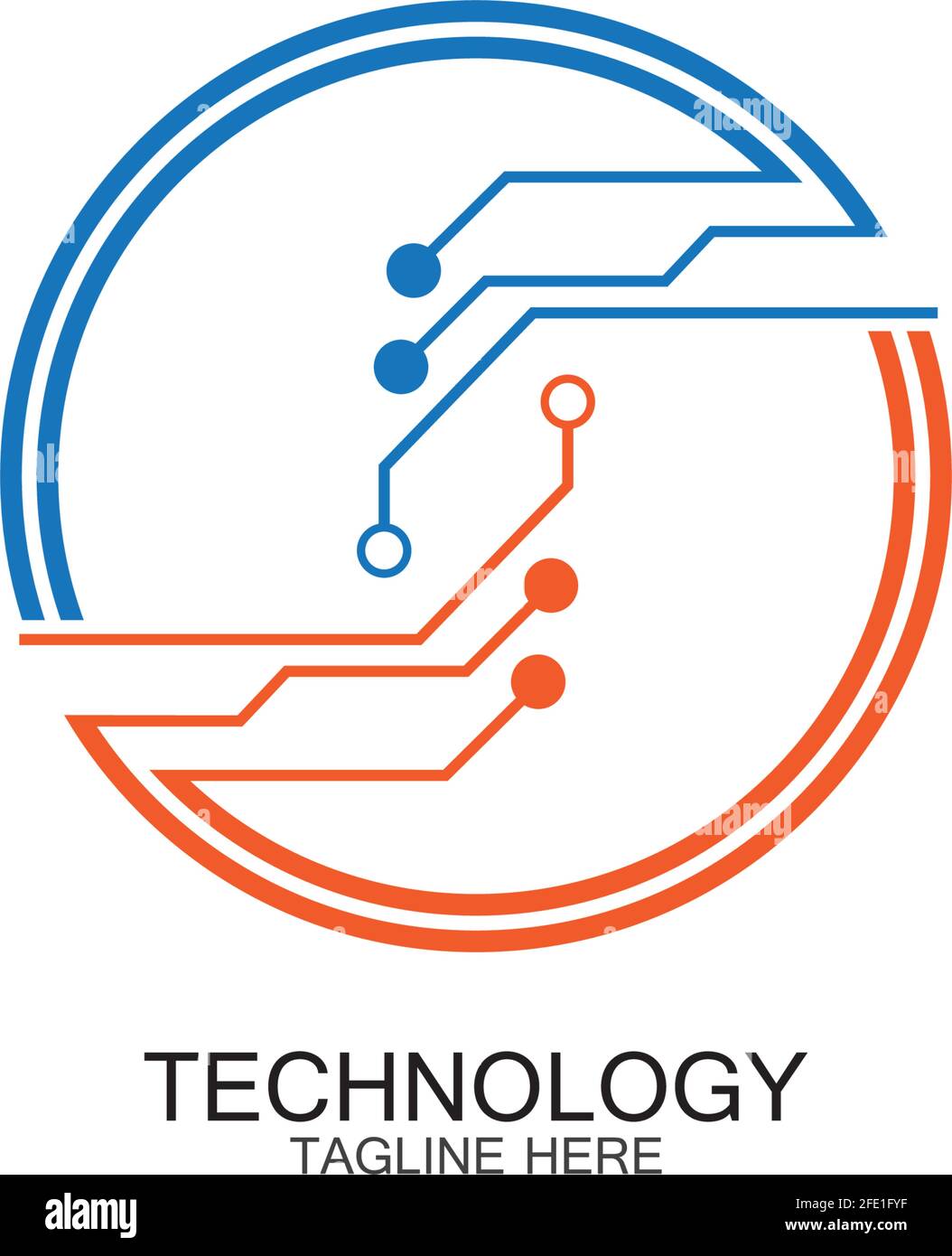 circuit technology logo vector template-vector Stock Vector Image & Art ...