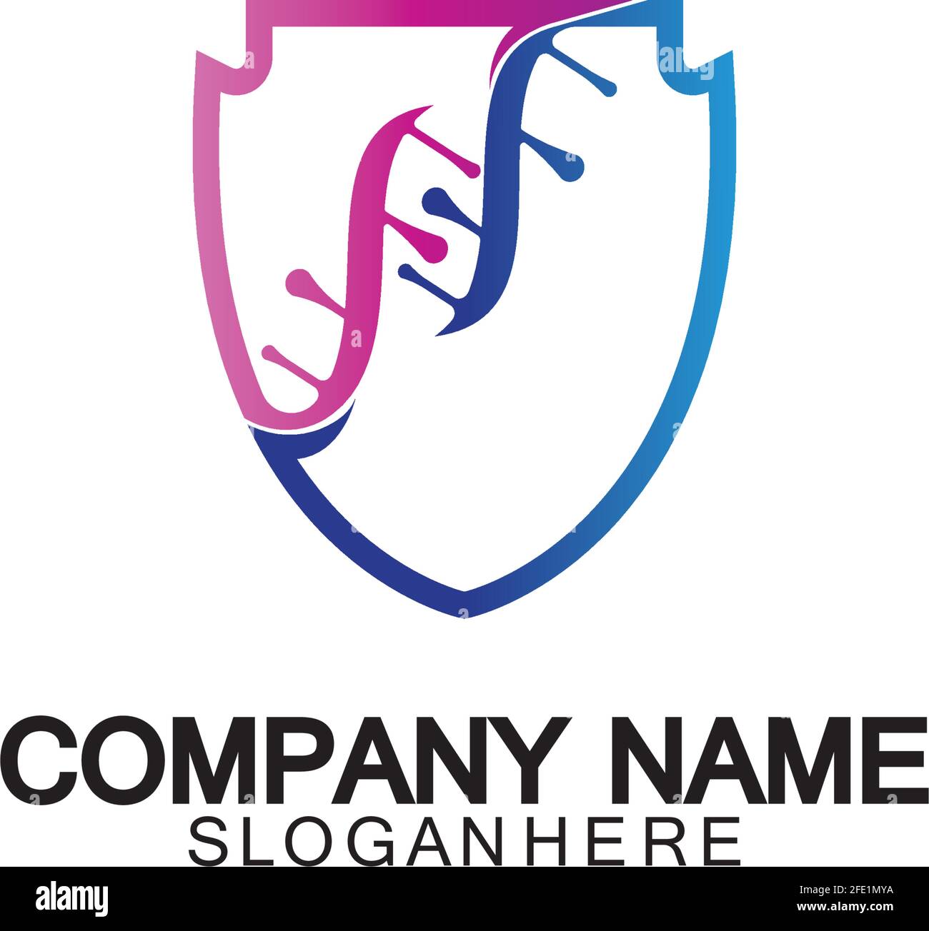 DNA shield logo icon design-vector Stock Vector Image & Art - Alamy