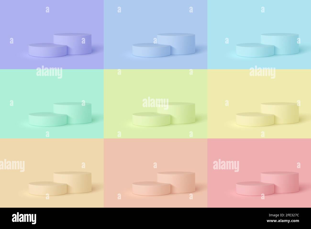 Blue podium 3d render Stock Vector Images - Alamy