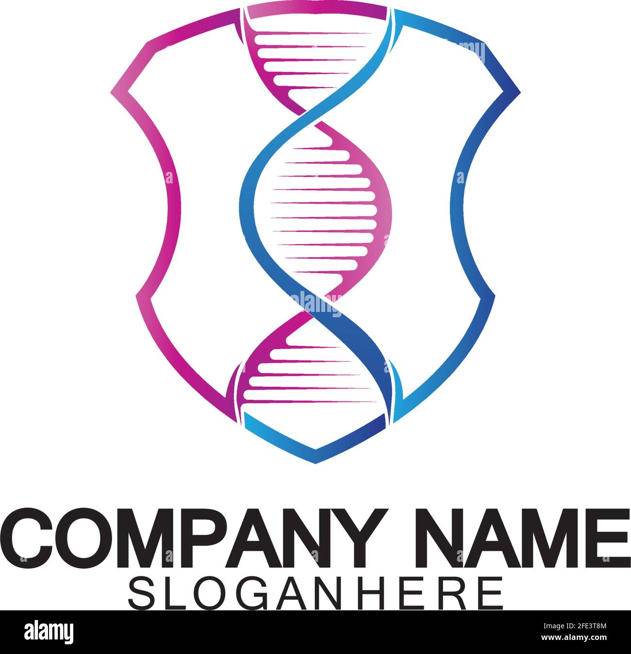 Dna shield symbol Stock Vector Images - Alamy