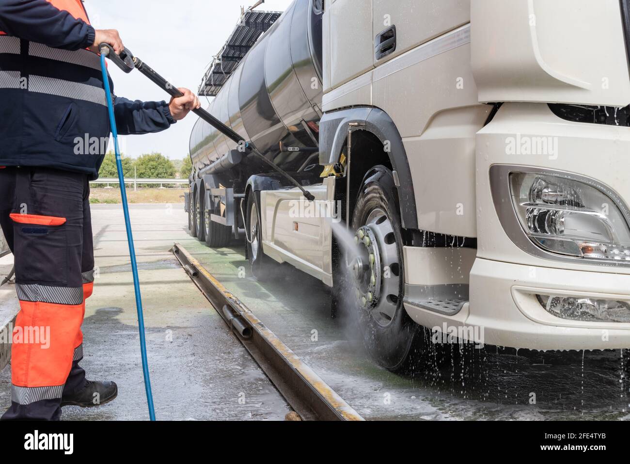 Heavy truck tyre pressure hi-res stock photography and images - Alamy