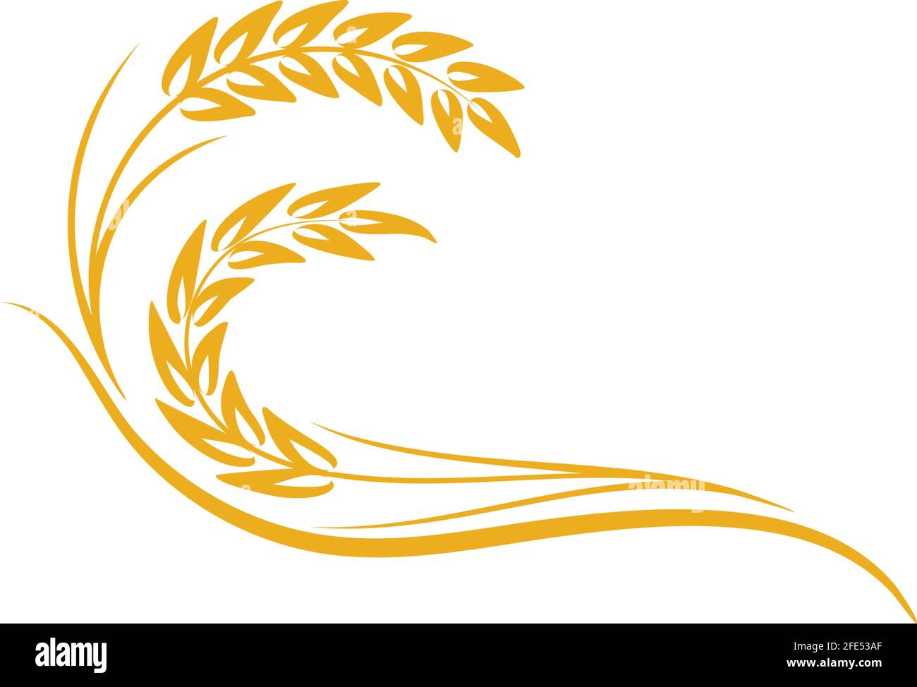 Agriculture Wheat logo template vector icon design Stock Vector Image ...