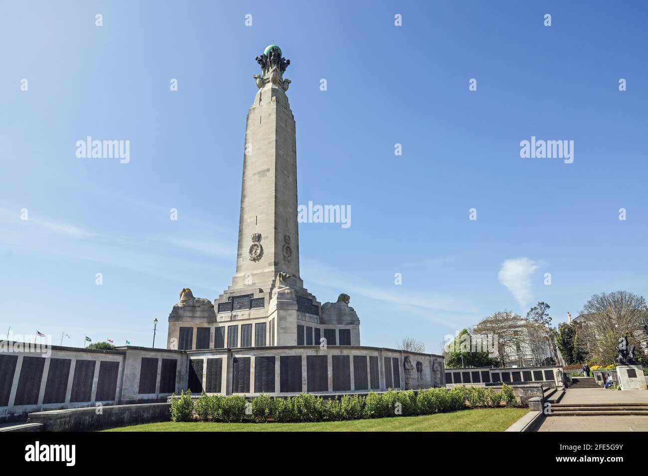 The Plymouth Naval Memorial on Plymouth Hoe. The Plymouth Naval ...