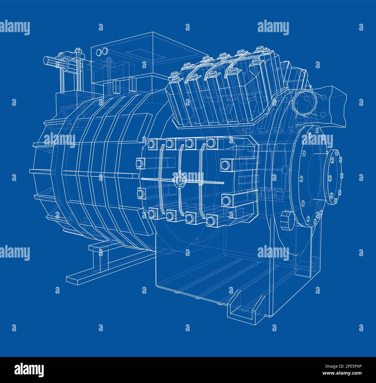 Air conditioning compressor. Vector Stock Vector Image & Art - Alamy