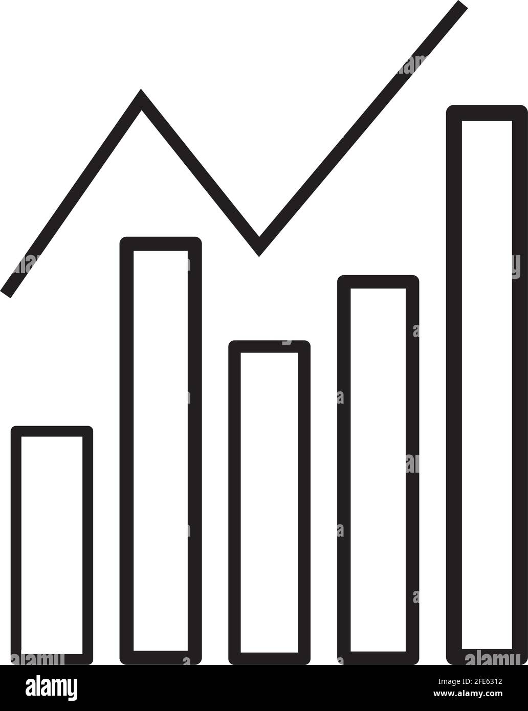 icon vector bar graph flat design for app ads web isolated white background Stock Vector Image ...