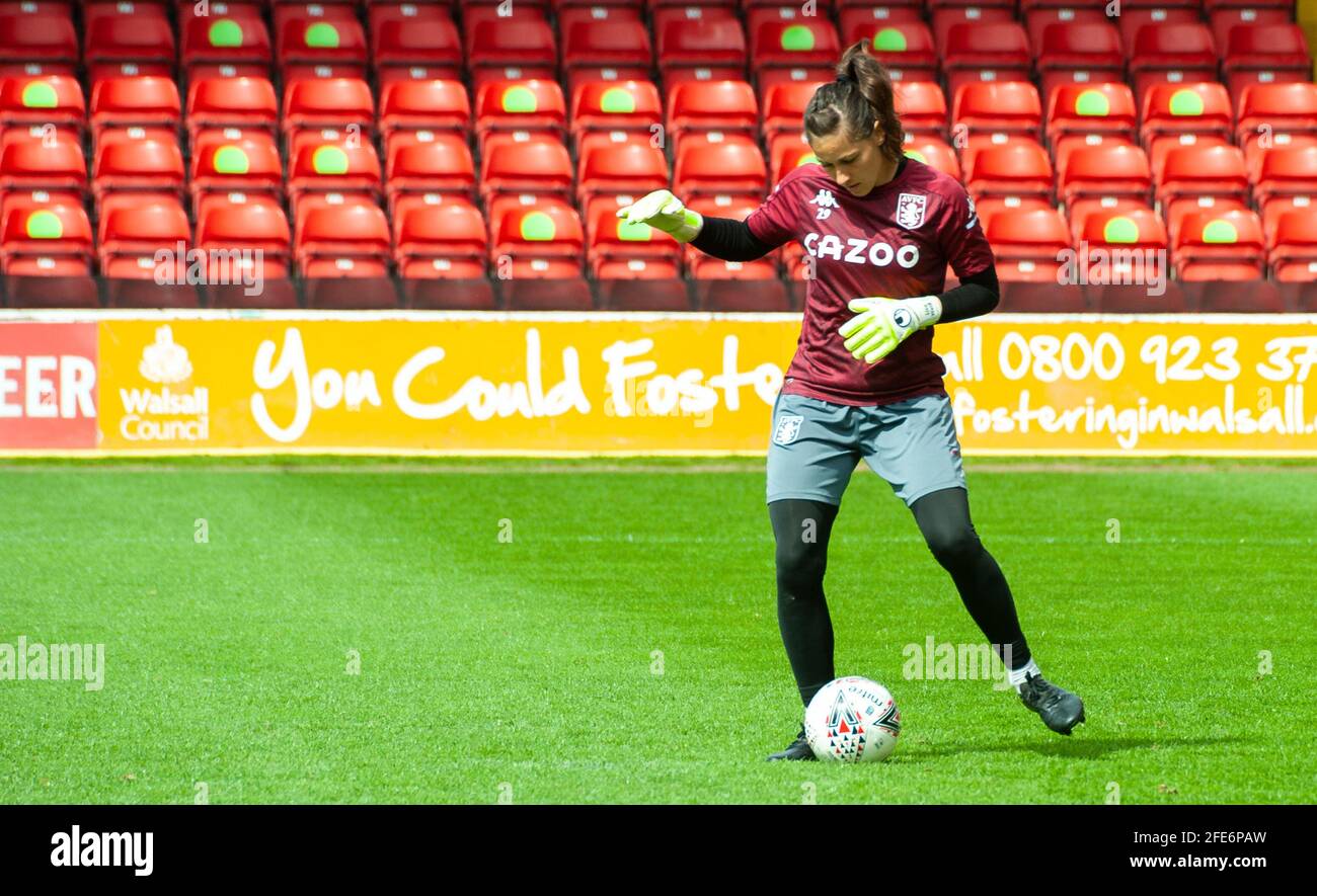 Walsall, UK. 24th Apr, 2021. Aston Villa warm up During the Womens ...