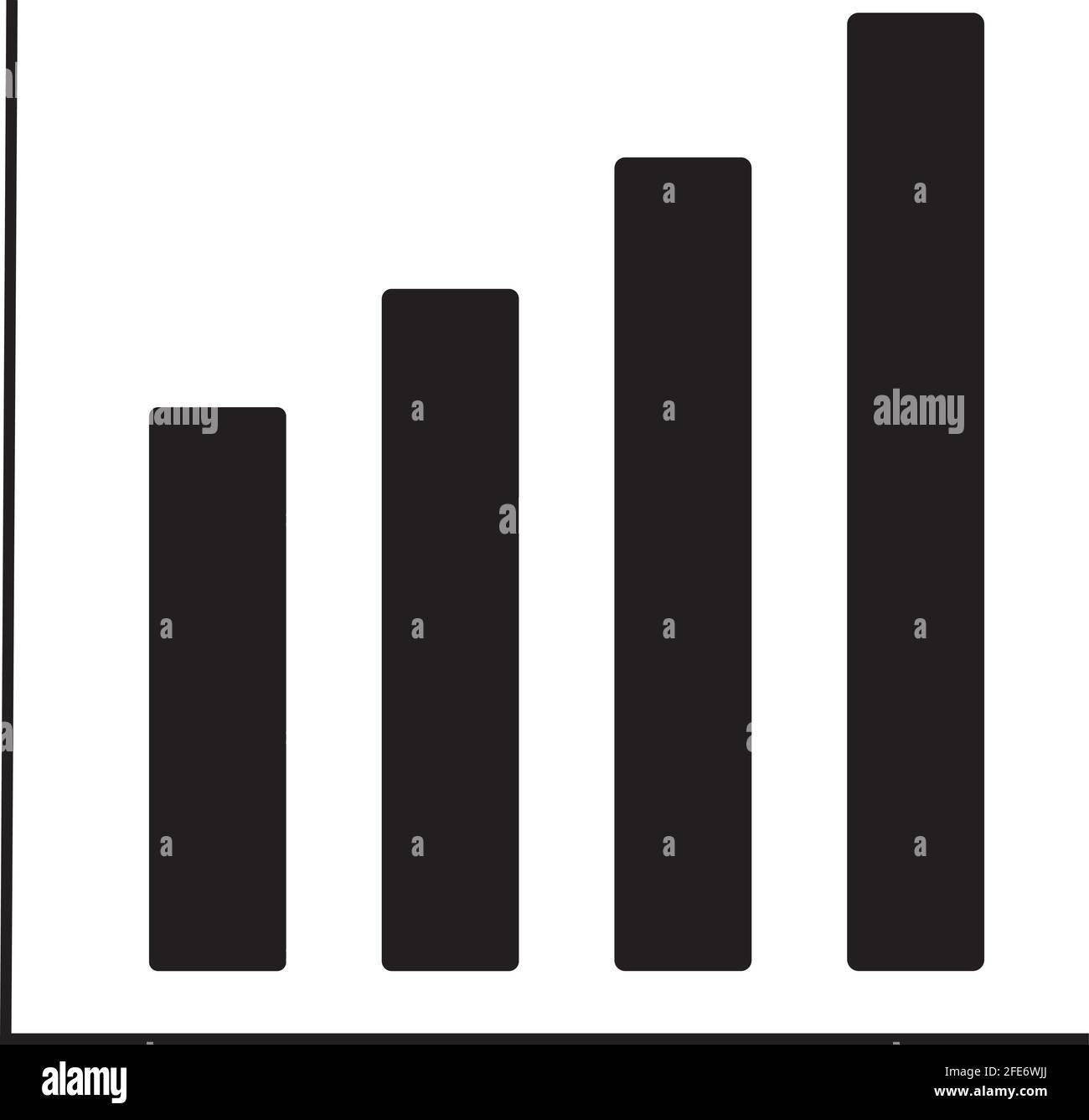 icon vector bar graph flat design for app ads web isolated white ...