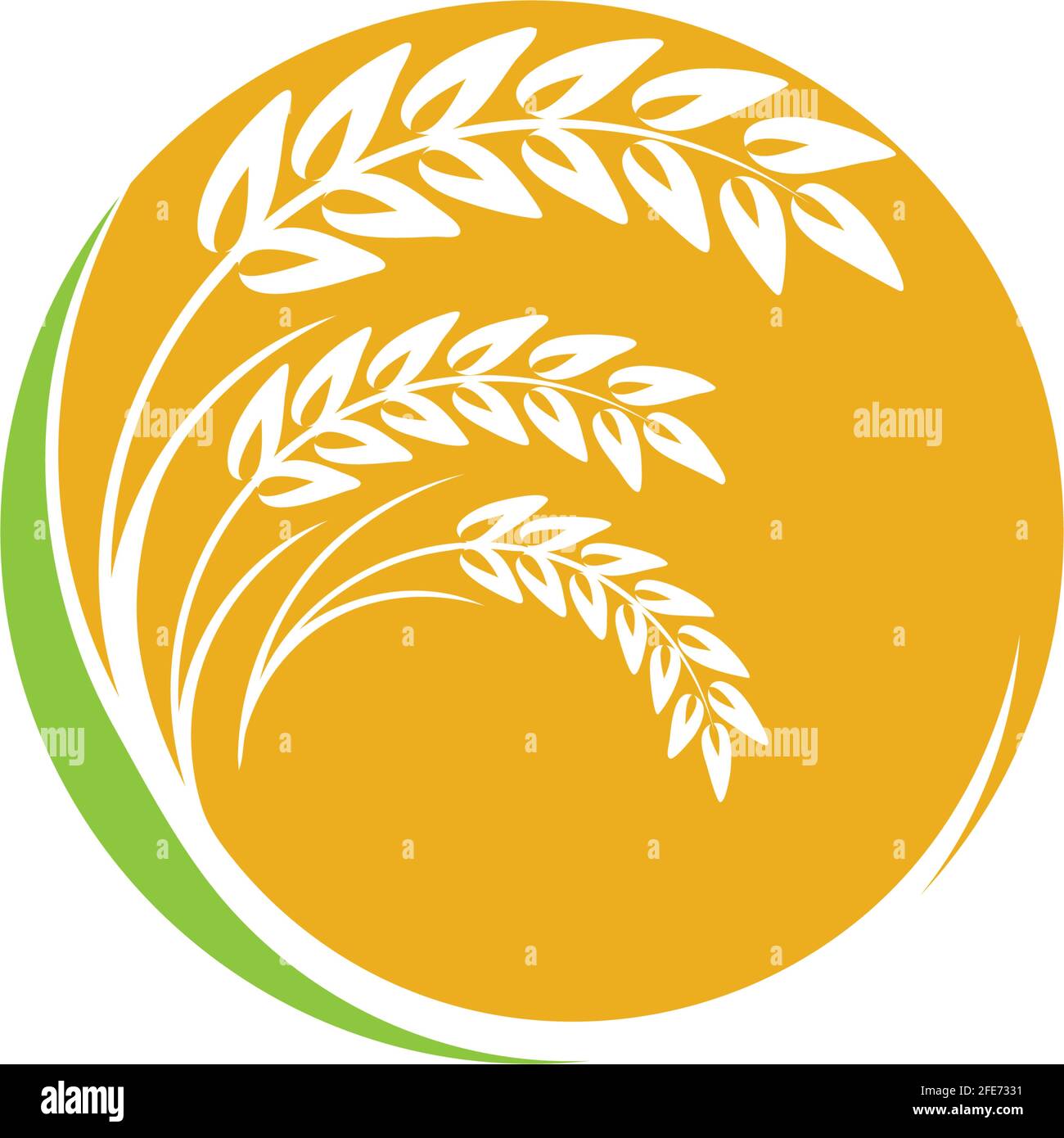 Agriculture Wheat logo template vector icon design Stock Vector Image ...