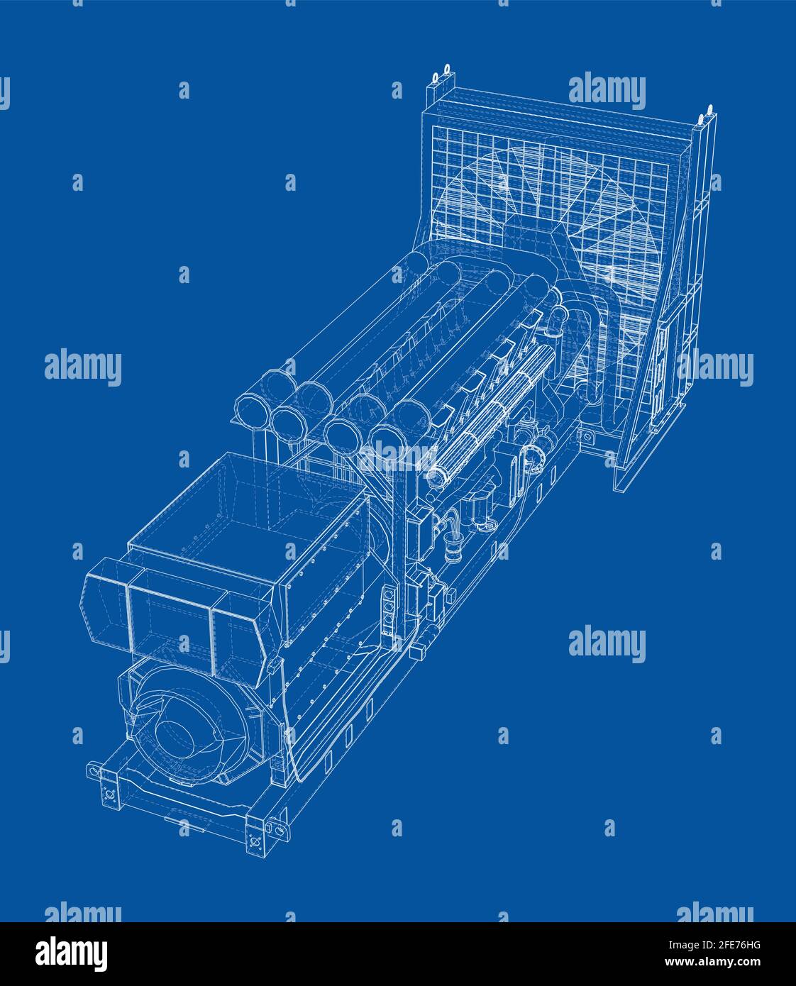 Large industrial diesel generator. Vector Stock Vector Image & Art - Alamy