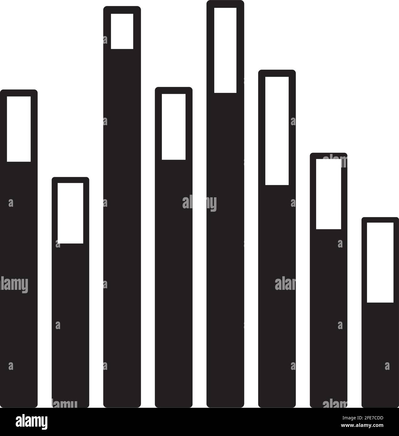 icon vector bar graph flat design for app ads web isolated white ...