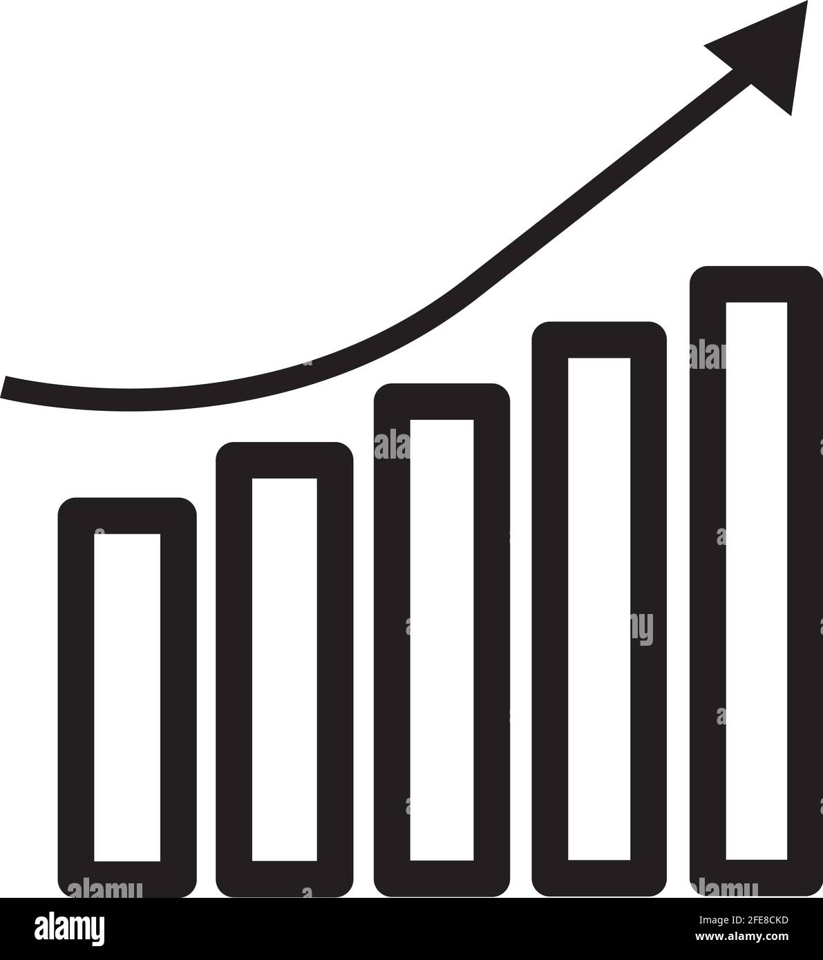 icon vector bar graph flat design for app ads web isolated white background Stock Vector Image ...