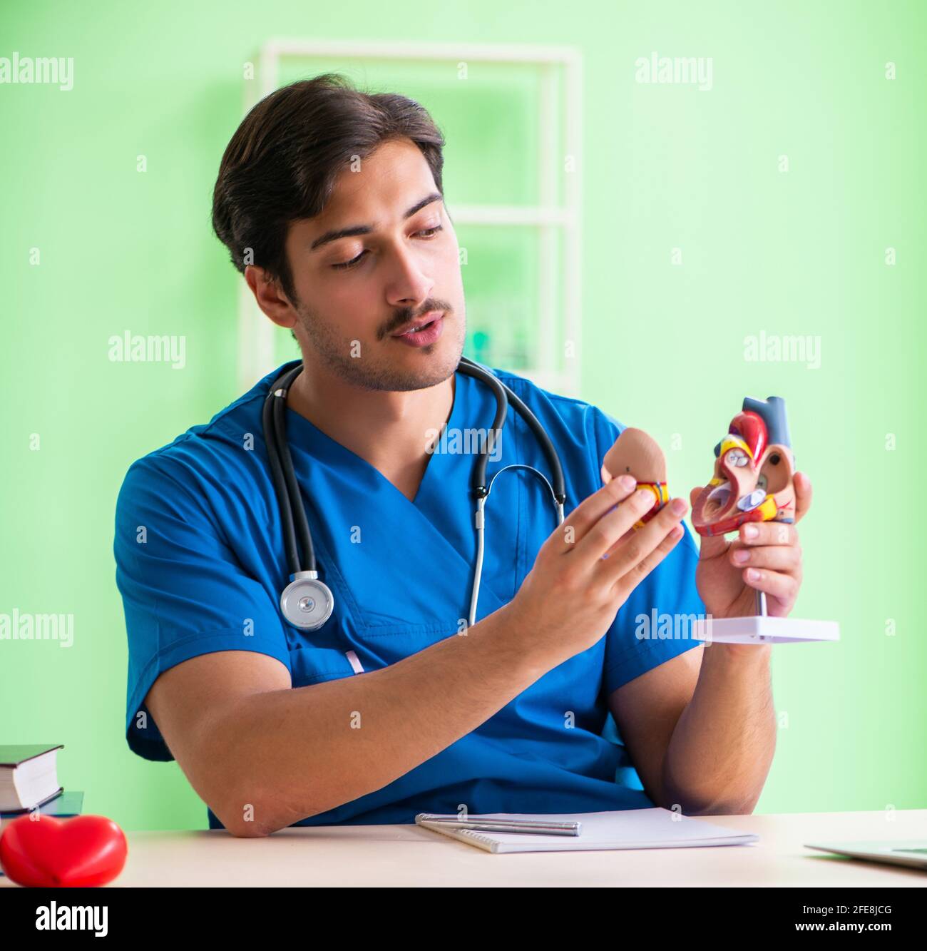 Doctor student explaining heart hi-res stock photography and images - Alamy