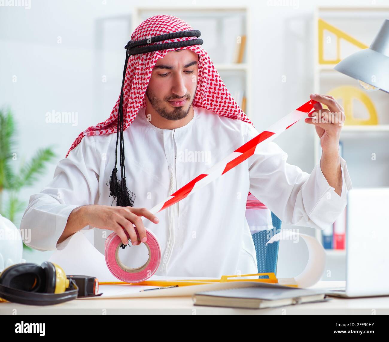 The arab engineer working on new project Stock Photo - Alamy