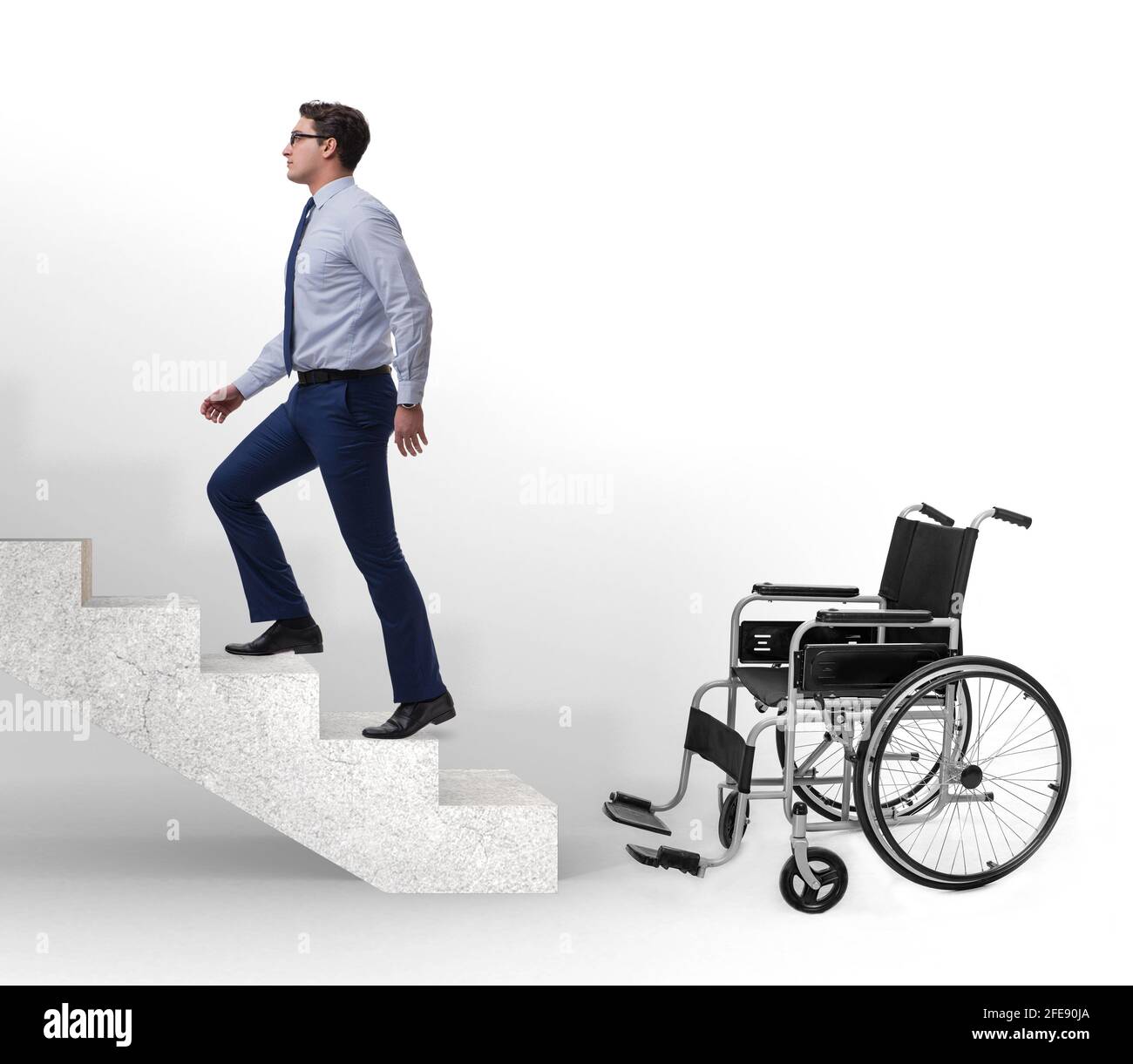 The accessibility concepth with wheelchair for disabled Stock Photo - Alamy
