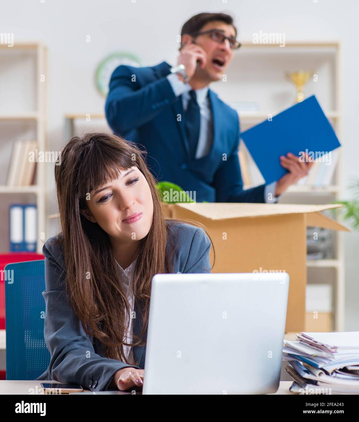 The person being fired from his work Stock Photo - Alamy