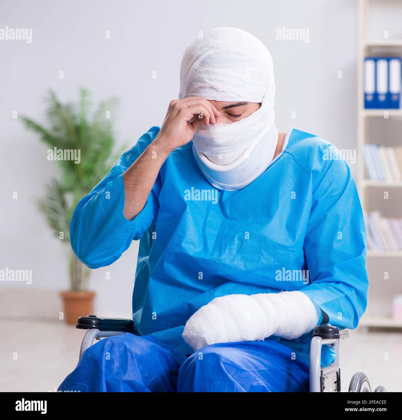 The man suffering from multiple broken bones and fractures Stock Photo ...