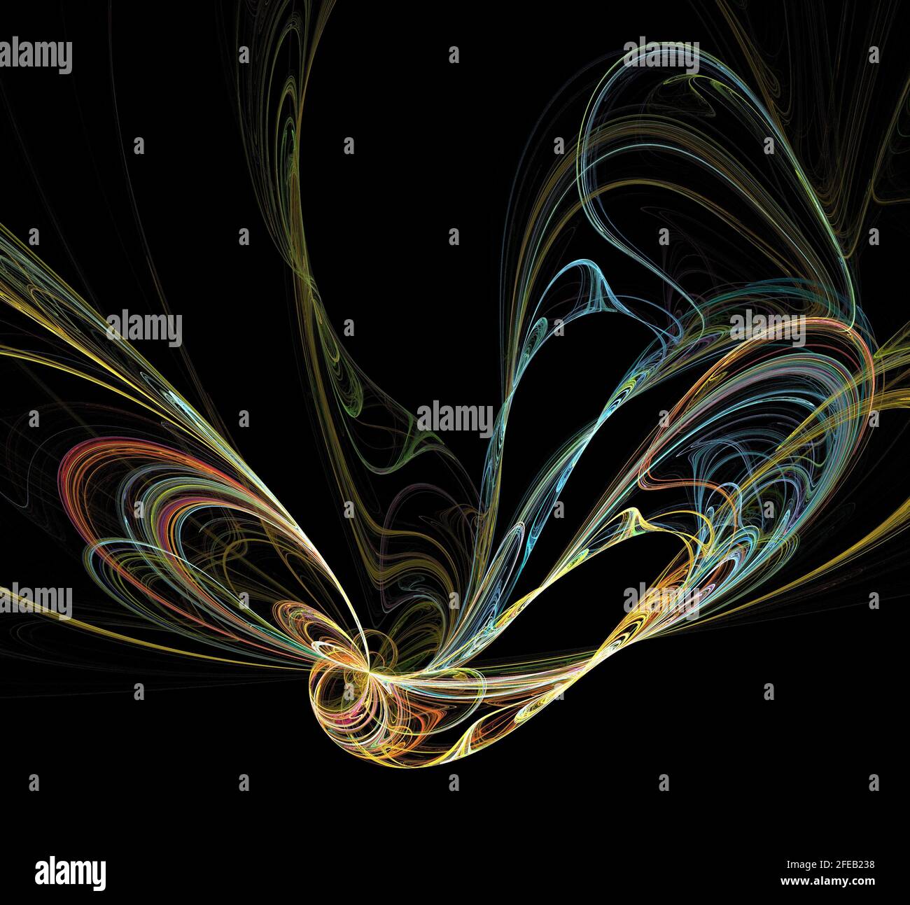 image of one Illustration of digital fractal Stock Photo - Alamy