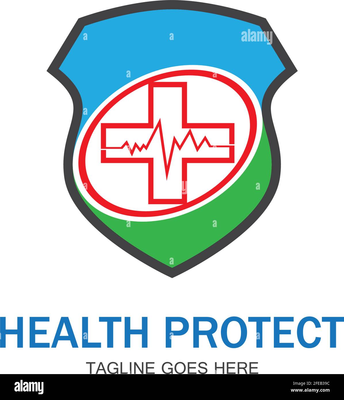 health protection with shield logo design vector template for medical ...