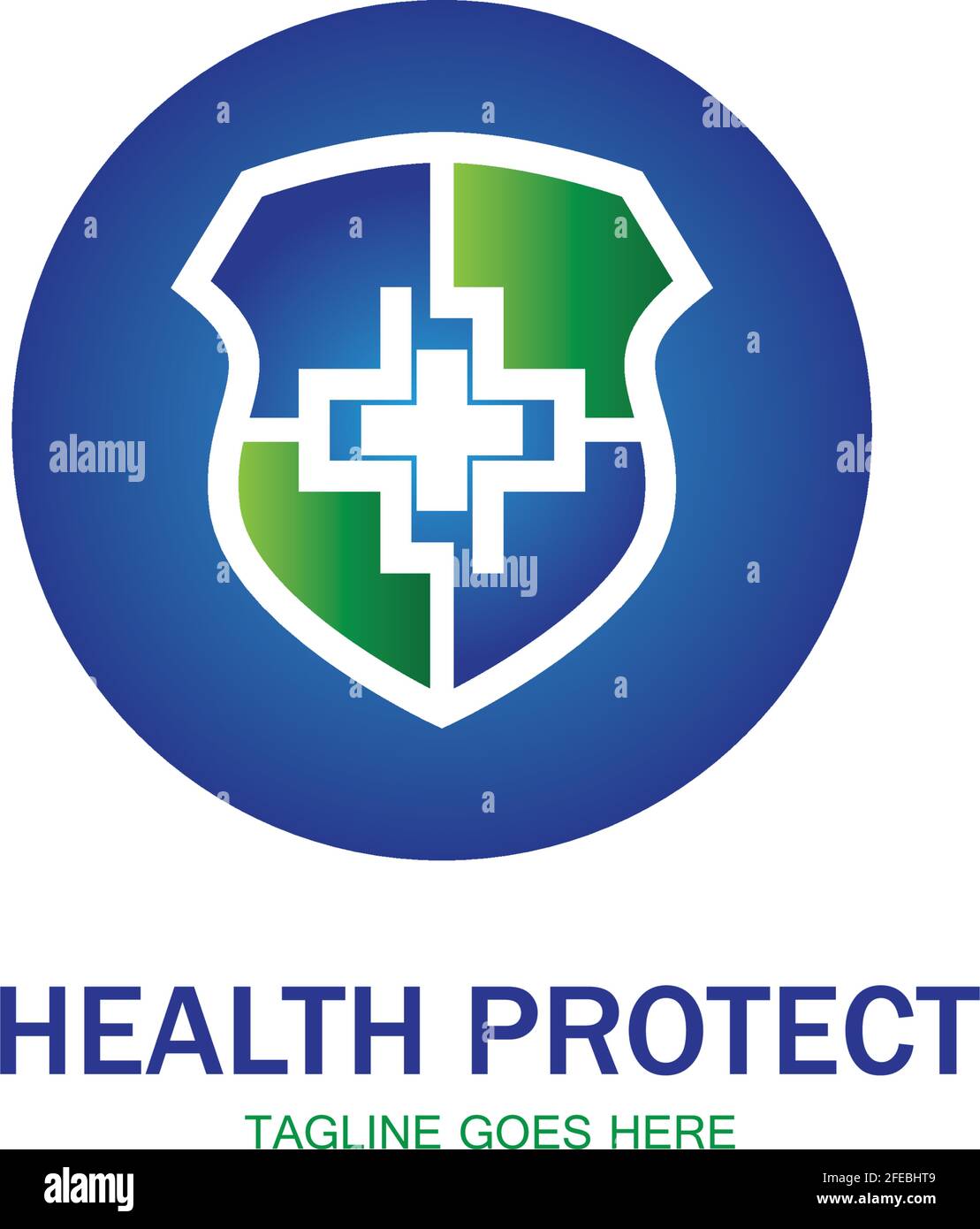 health protection with shield logo design vector template for medical ...