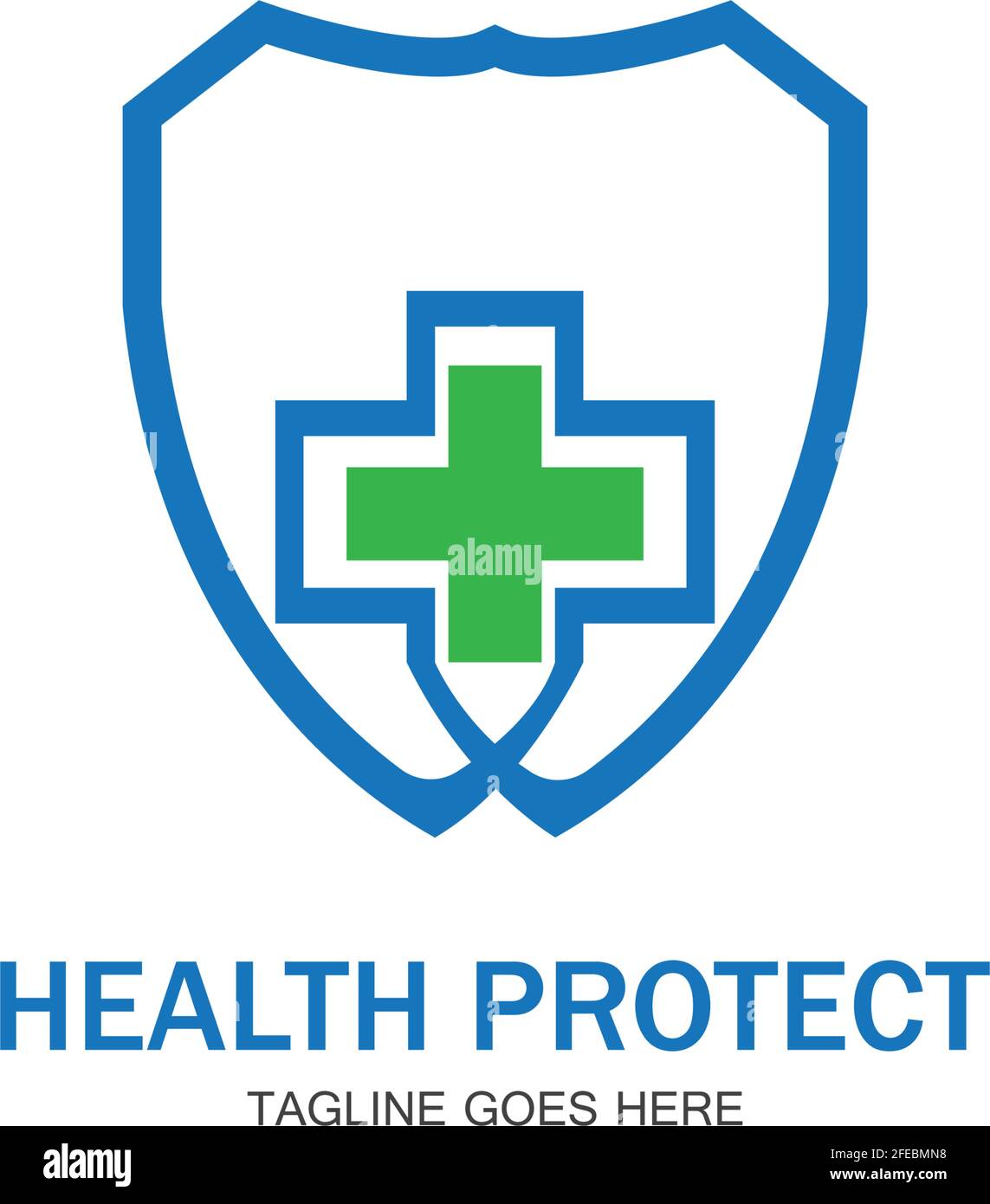 health protection with shield logo design vector template for medical ...