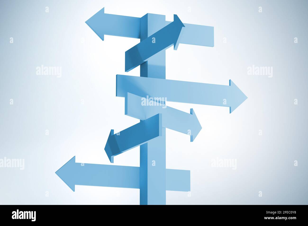 Road direction side in the navigation concept - 3d rendering Stock ...