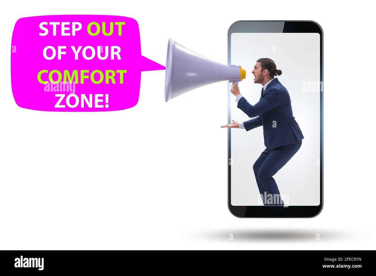 Step out of comfort zone Cut Out Stock Images & Pictures - Alamy