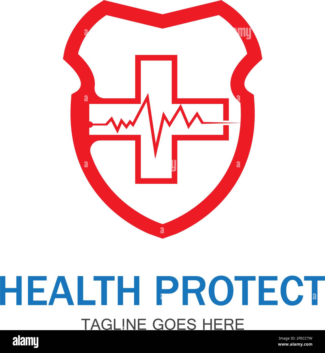 health protection with shield logo design vector template for medical ...