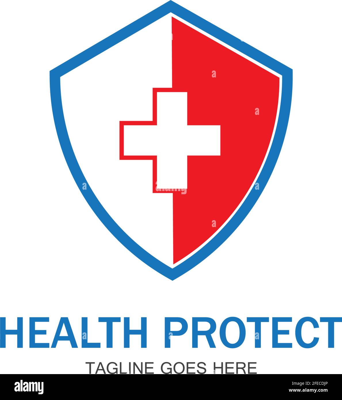 health protection with shield logo design vector template for medical ...