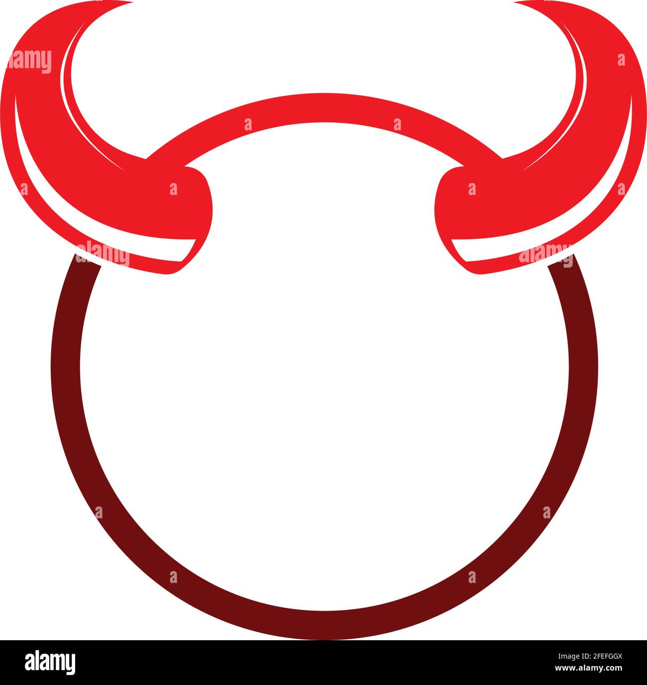 Devil horn vector icon logo design illustration template Stock Vector ...