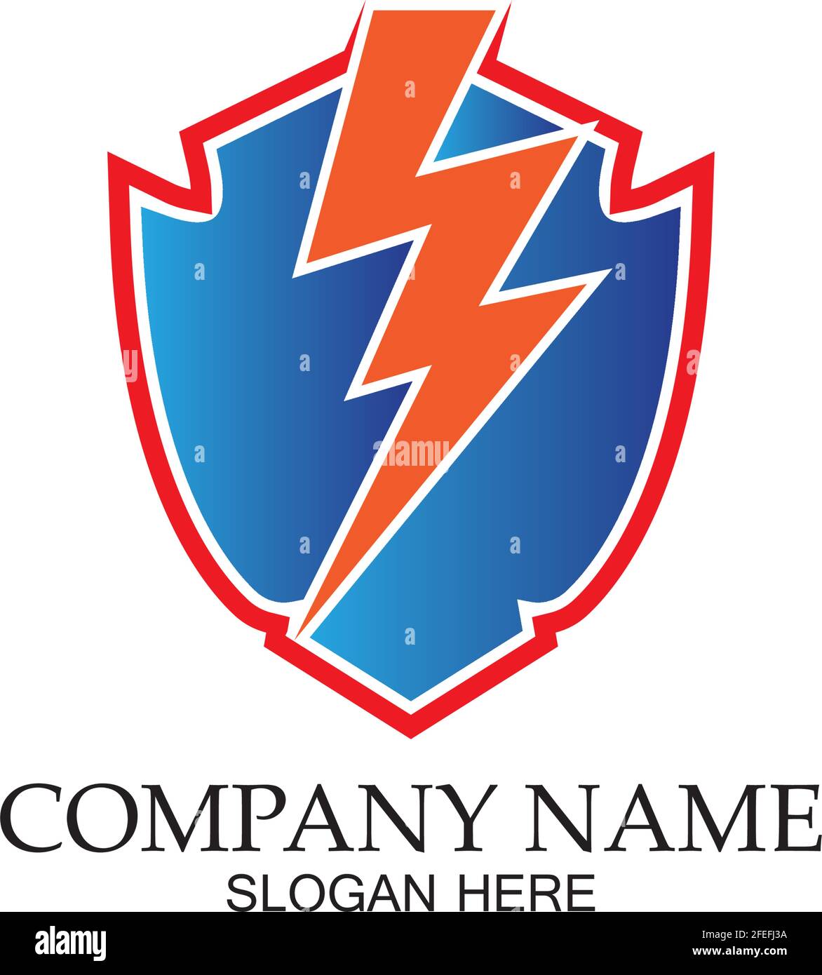 thunder shield vector logo template.this graphic suitable for electric ...