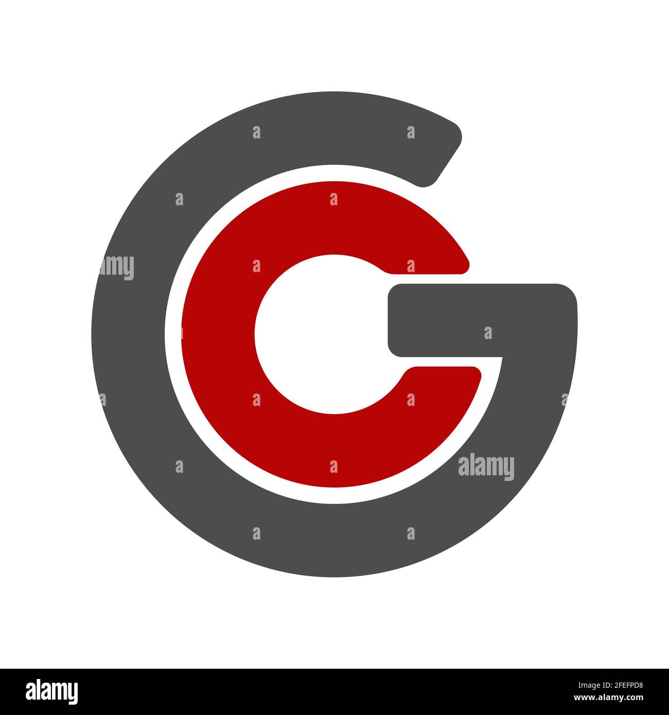 Stylized lowercase letters G and O are linked by a single line for a ...