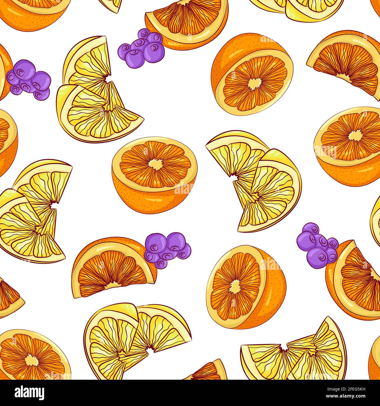 Orange lemon background pattern Stock Vector Images - Alamy