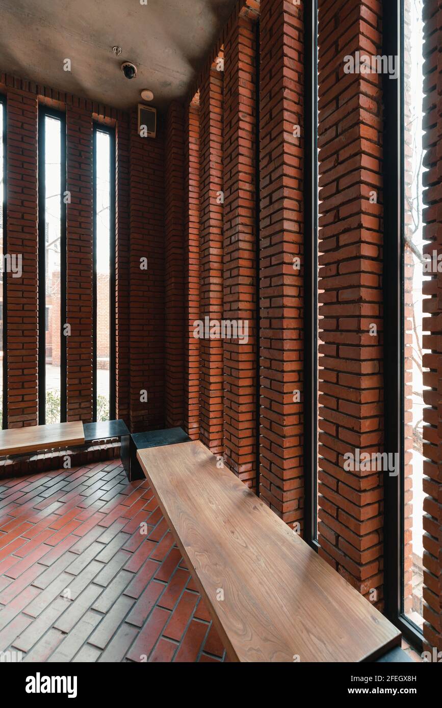 Garden landscape and architecture in Beijing Red-brick Art Gallery ...