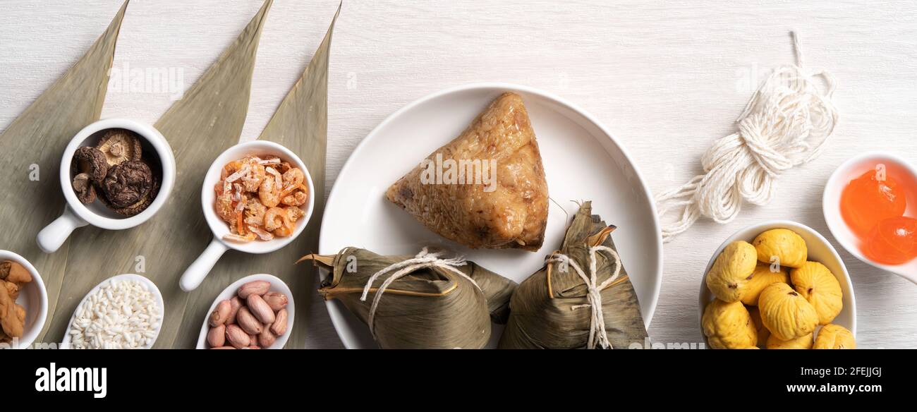 Zongzi. Delicious traditional rice dumpling food for Dragon Boat Duanwu ...
