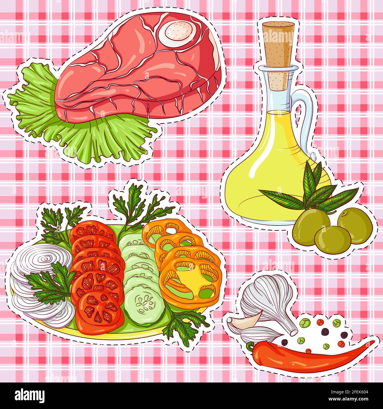 Steak and pepper Stock Vector Images - Alamy