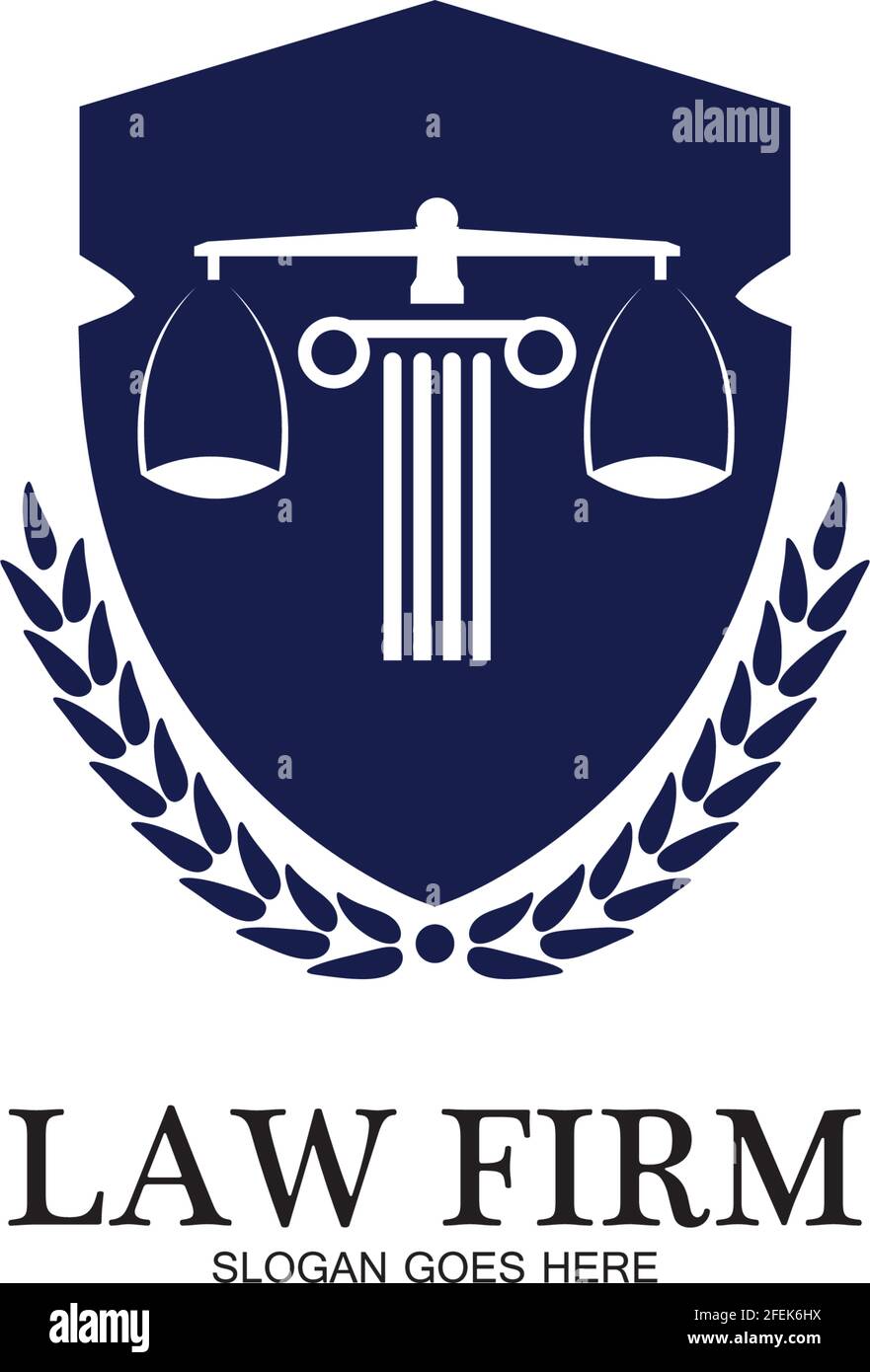 Law Firm logo and icon design template-vector Stock Vector Image & Art ...