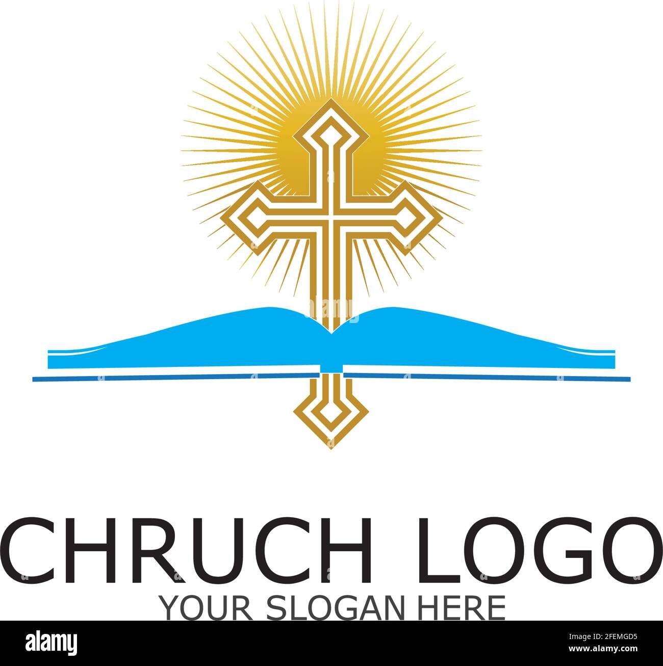 logo church.christian symbol,the bible and the cross of jesus christ ...