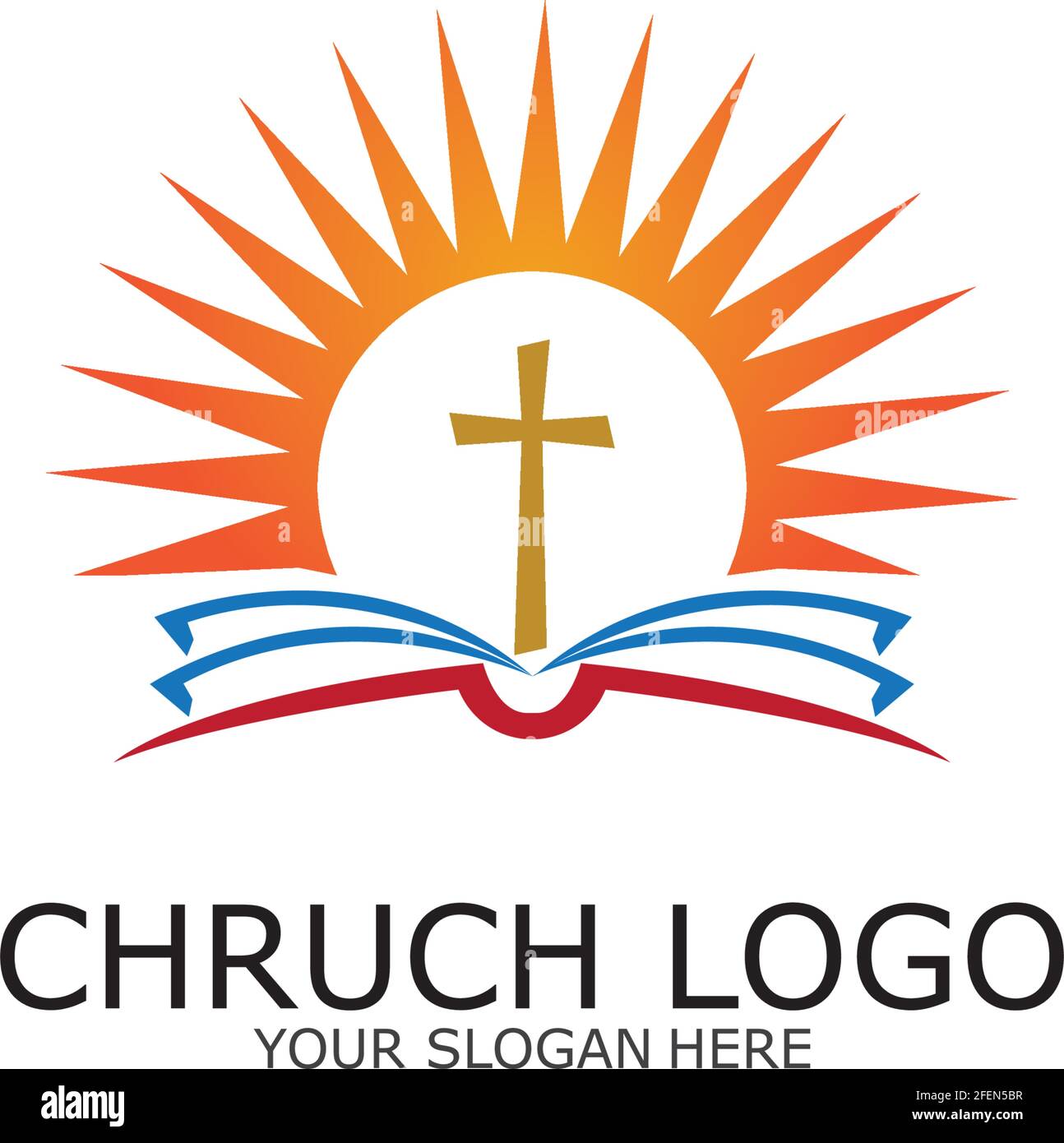 logo church.christian symbol,the bible and the cross of jesus christ ...