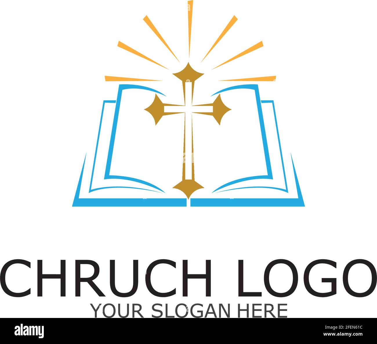 logo church.christian symbol,the bible and the cross of jesus christ ...