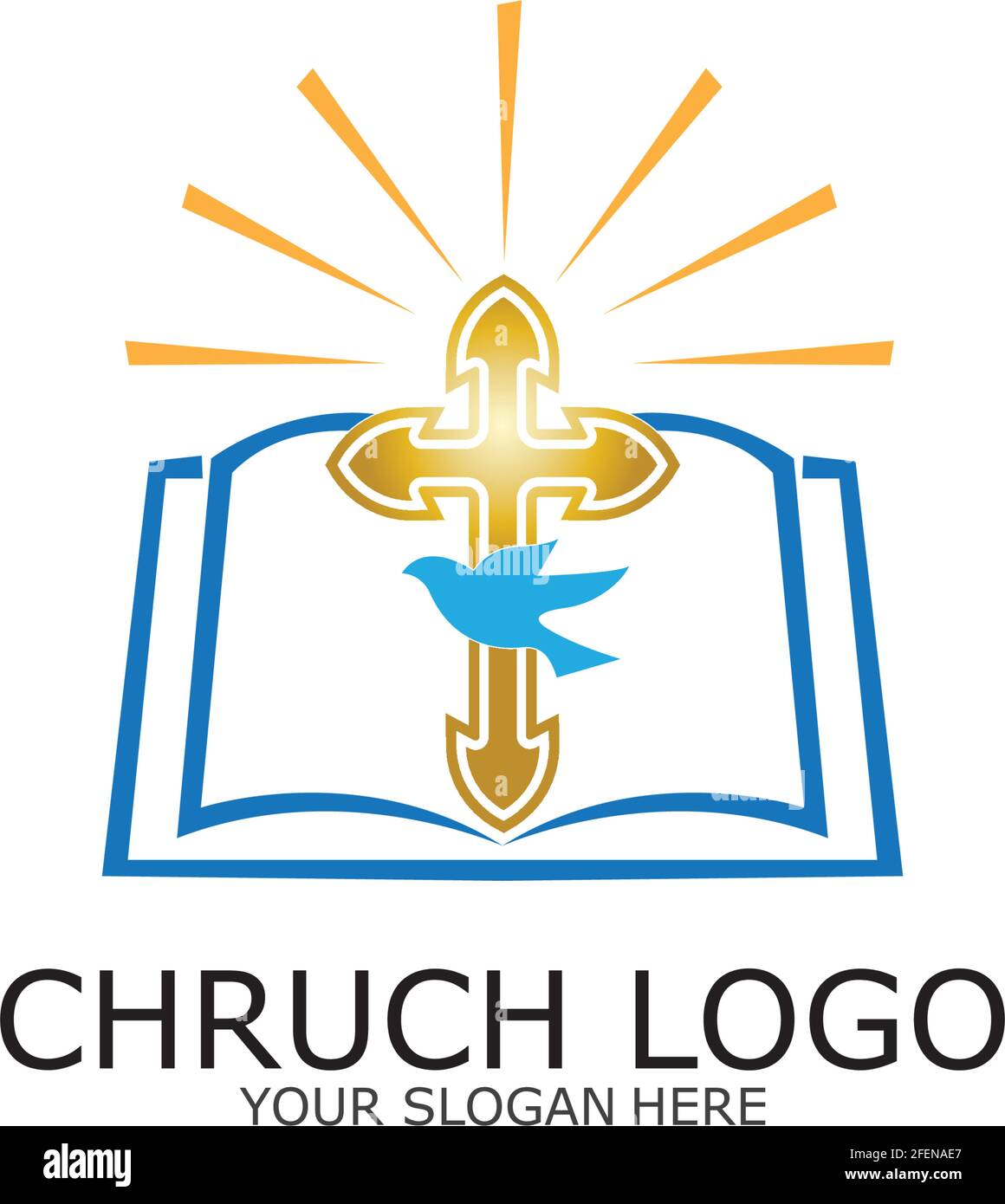 logo church.christian symbol,the bible and the cross of jesus christ ...