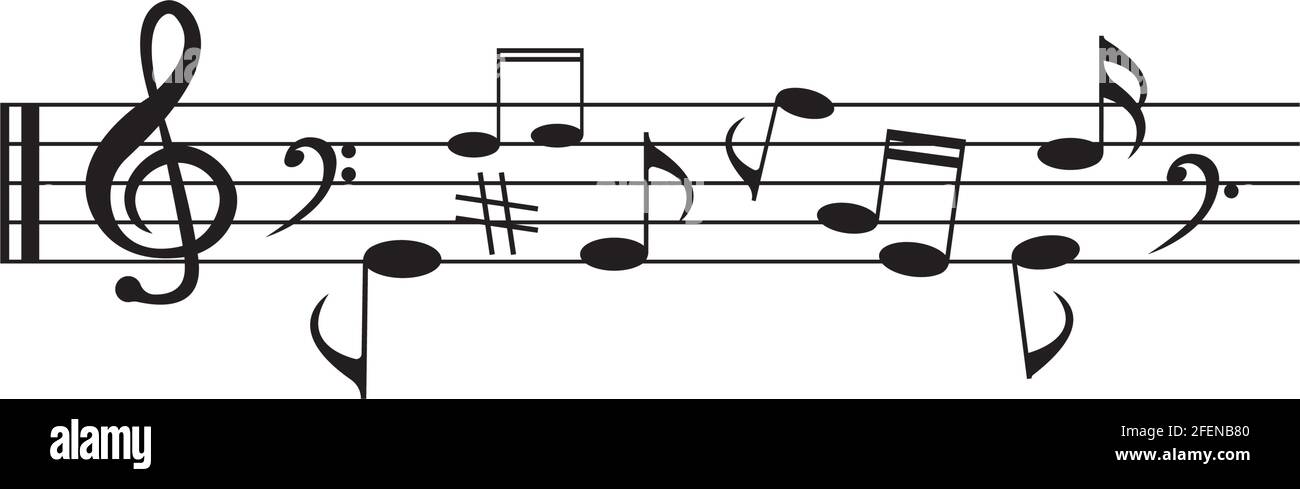 Music note Icon Vector illustration design Stock Vector Image & Art - Alamy