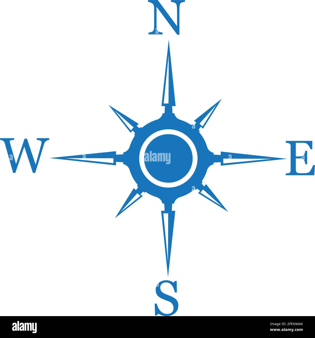 Simple Compass Rose Stock Vector Images - Alamy