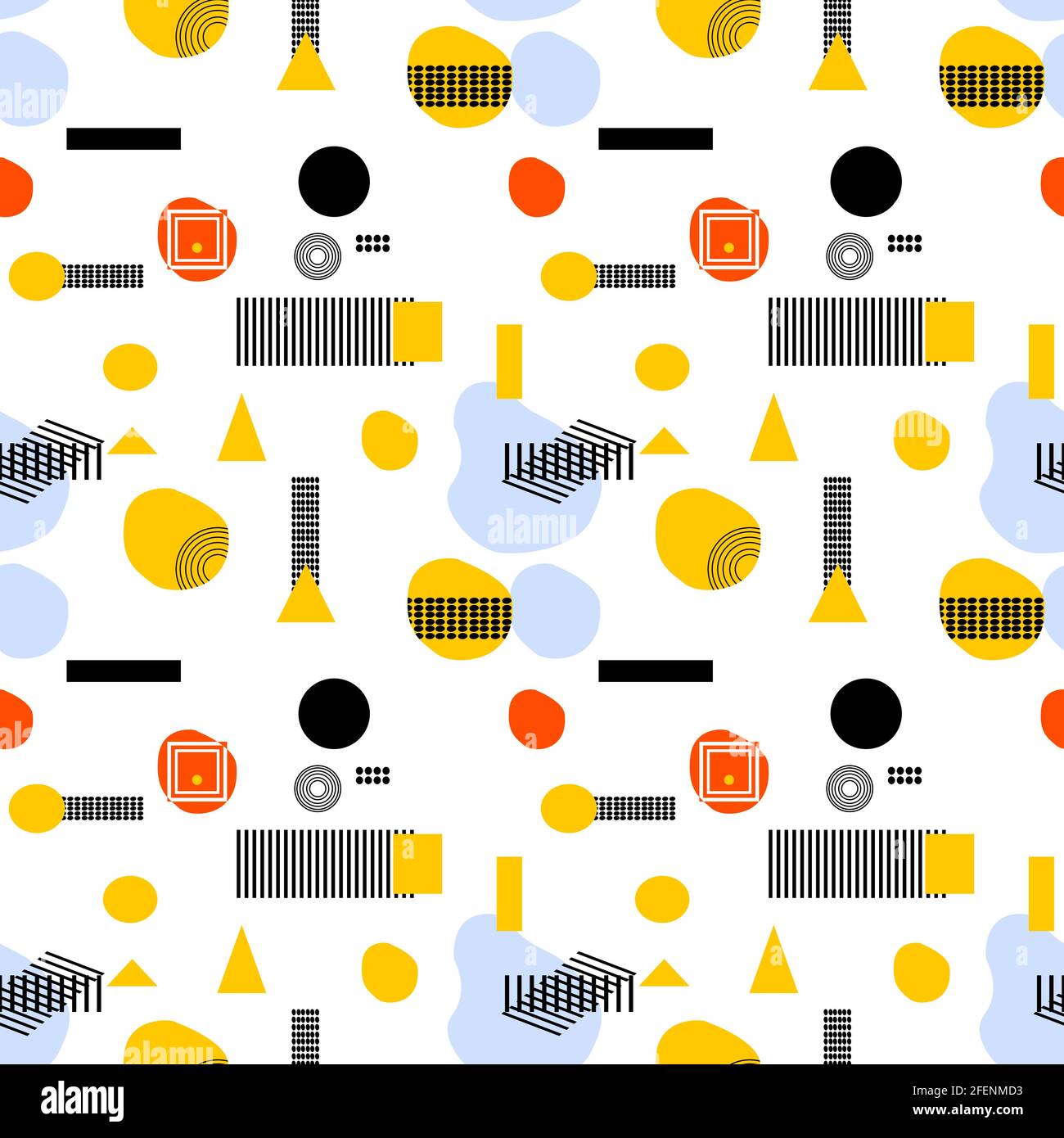 Fashion Memphis style. bright shapes background se Stock Vector Image ...