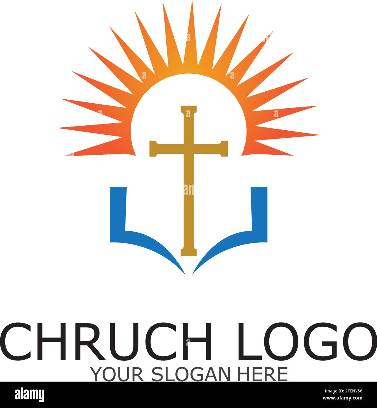 logo church.christian symbol,the bible and the cross of jesus christ ...