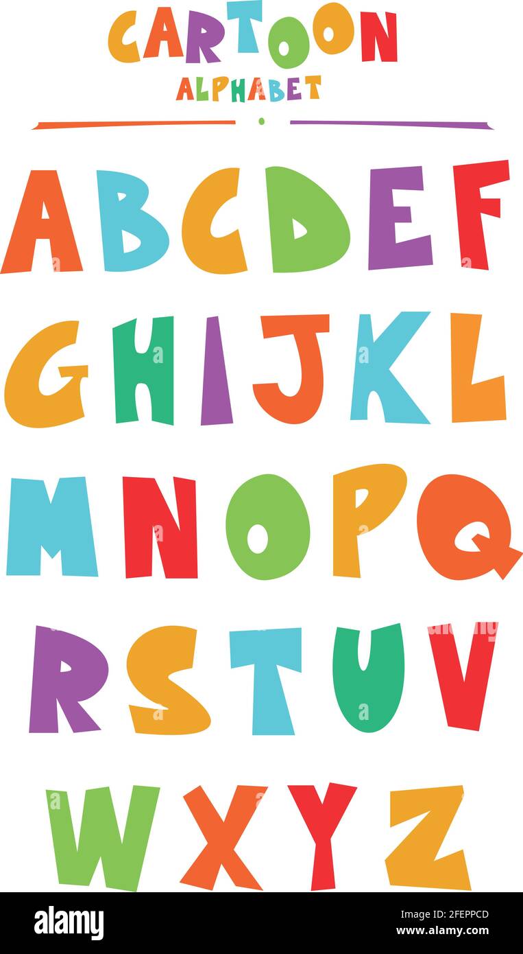 Funny cartoon style ABC for kids Stock Vector Image & Art - Alamy