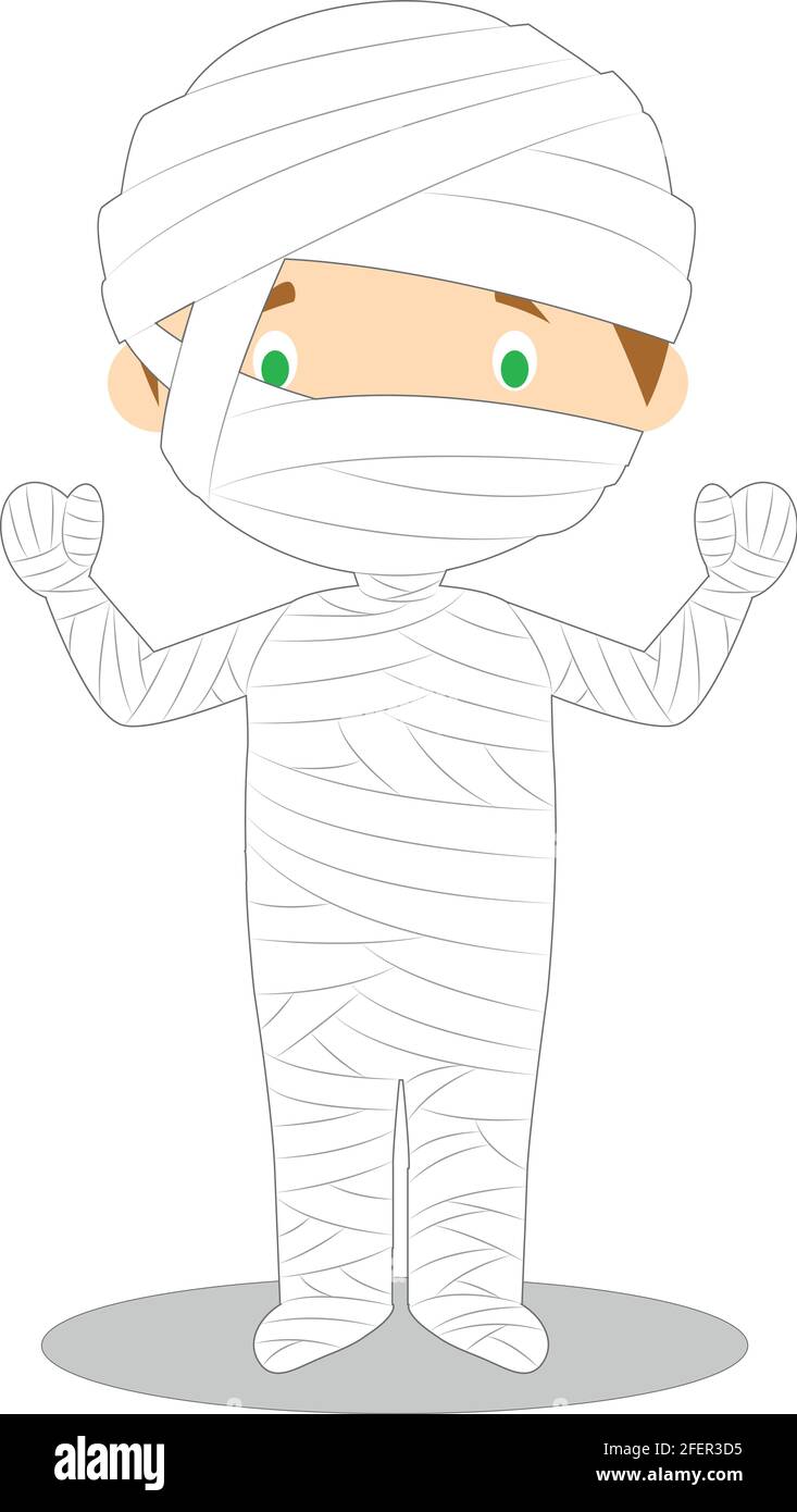 Cartoon illustration of a funny mummy for children Stock Vector Image ...